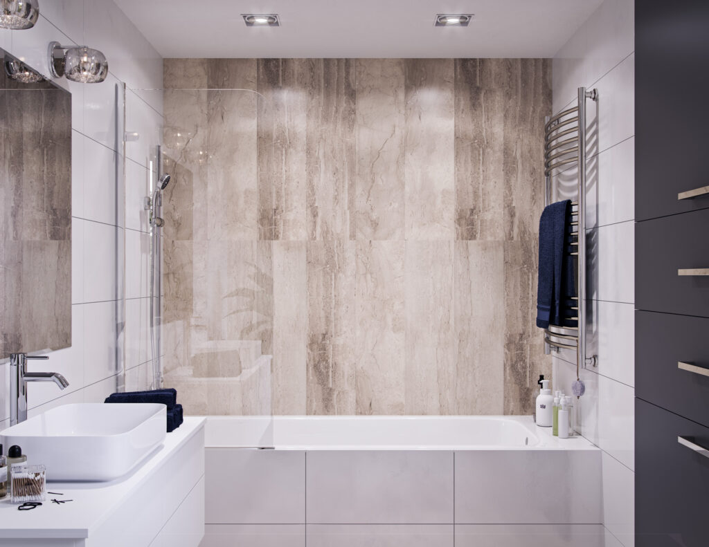 VOX Motivo Brown Marble - Pack of 4 panels - Rockwell Building Plastics