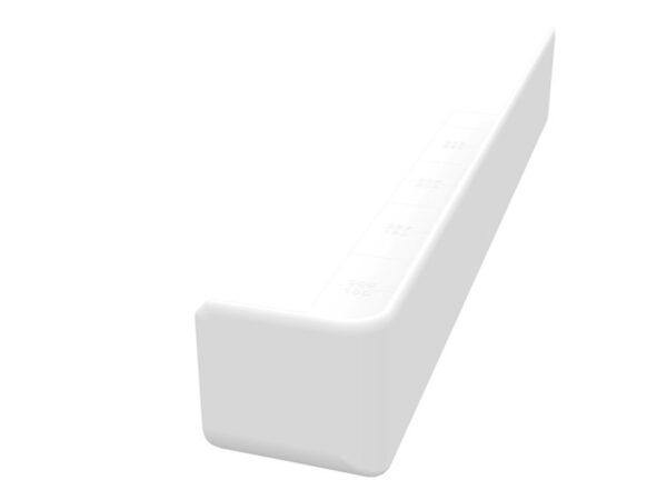600mm Double Ended External Plain Corner White - Rockwell Building Plastics