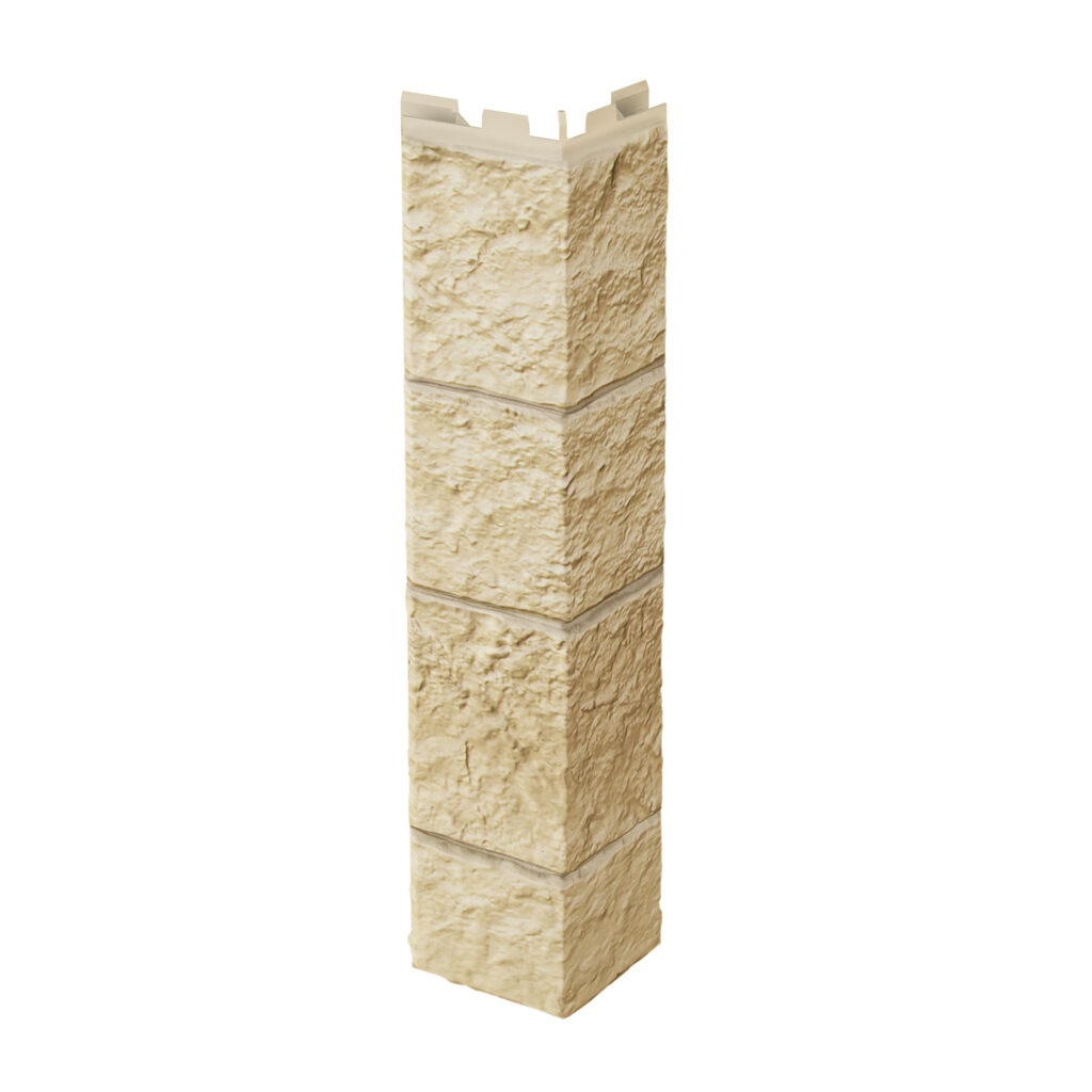 External Corner for Solid Sandstone Cream - Rockwell Building Plastics