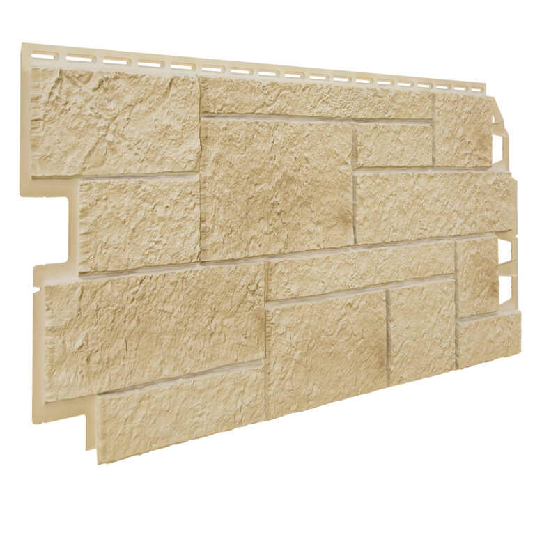 VOX Cream Sandstone Cladding Solid System - Rockwell Building Plastics