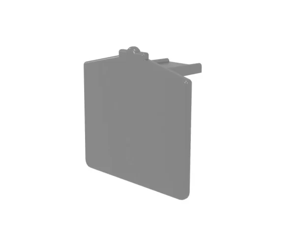 Capex 70mm Extended End Cap - Grey - Rockwell Building Plastics