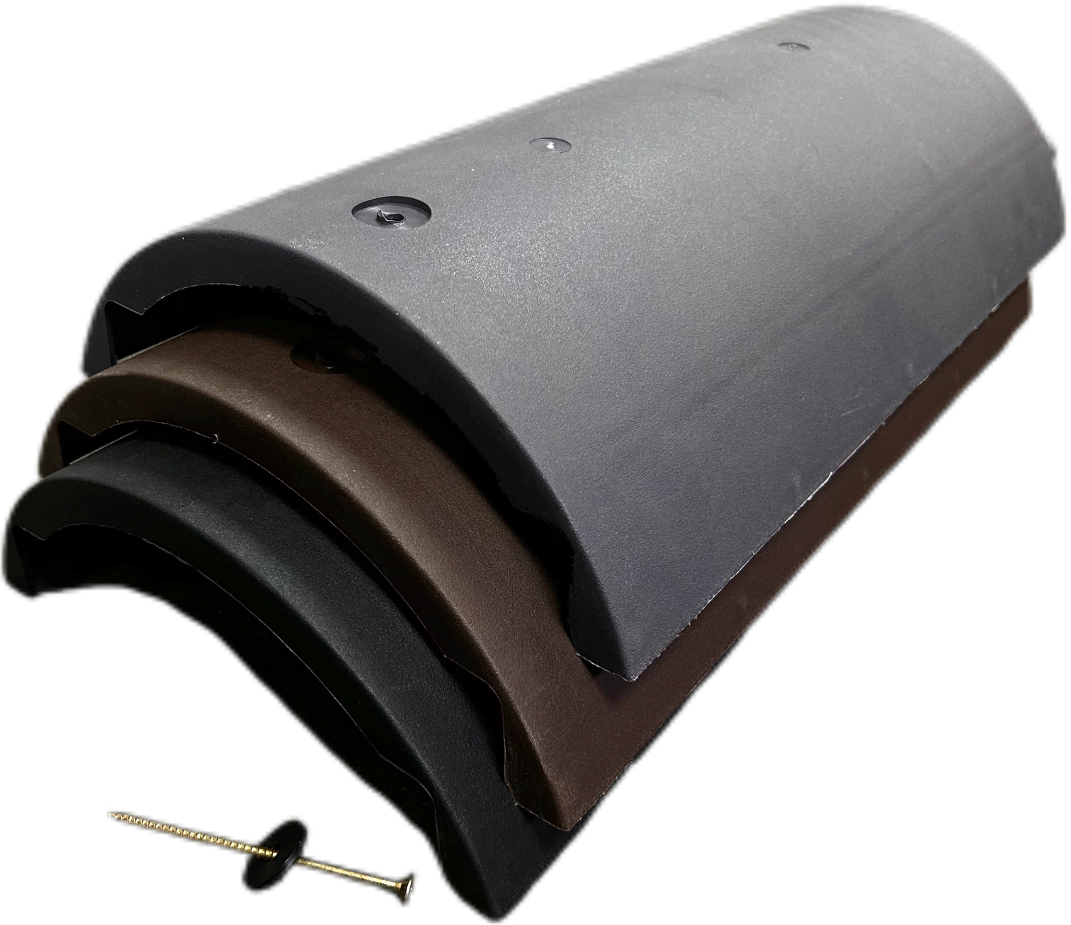 Ridge Tile with Bird Comb & Fixings - Rockwell Building Plastics